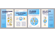 Natural disasters safety precautions, a Brochure Template by bsd studio