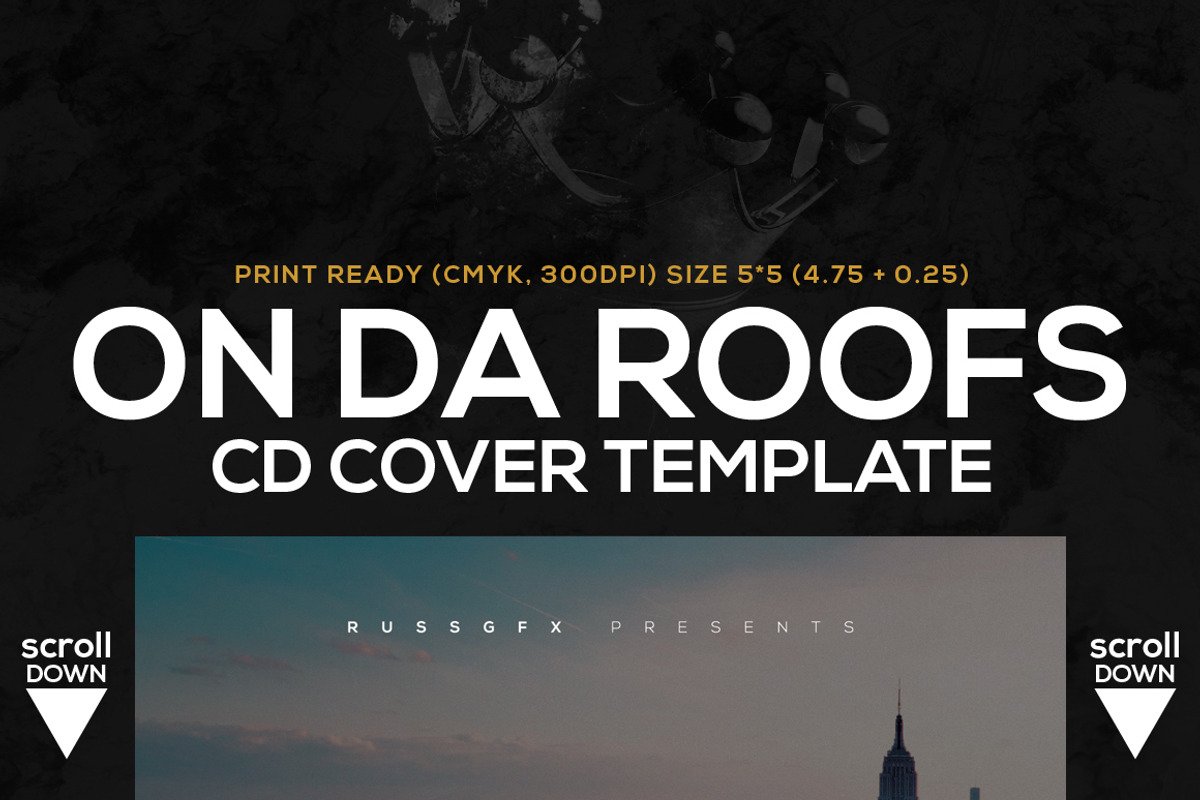 5 CD Cover Templates Bundle vol.1, a Templates & Theme by RussGFX