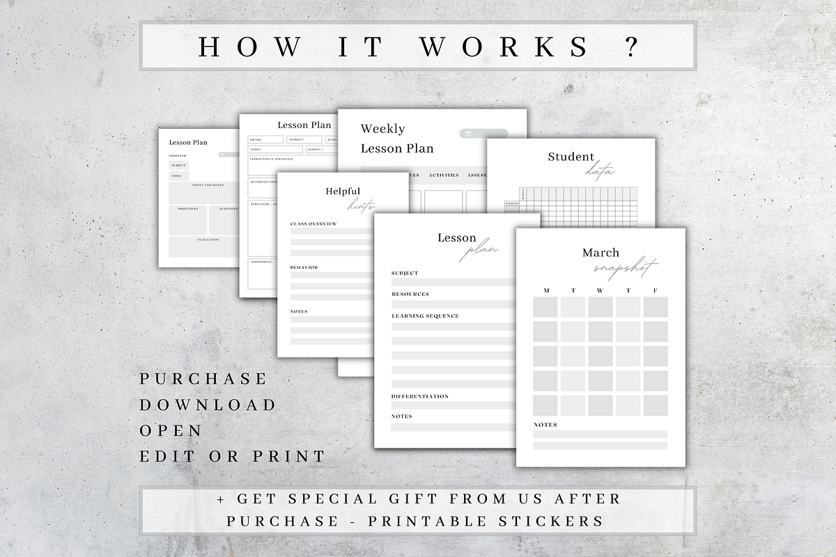Digital Teacher Planner Template PDF, a Stationery Template by ...