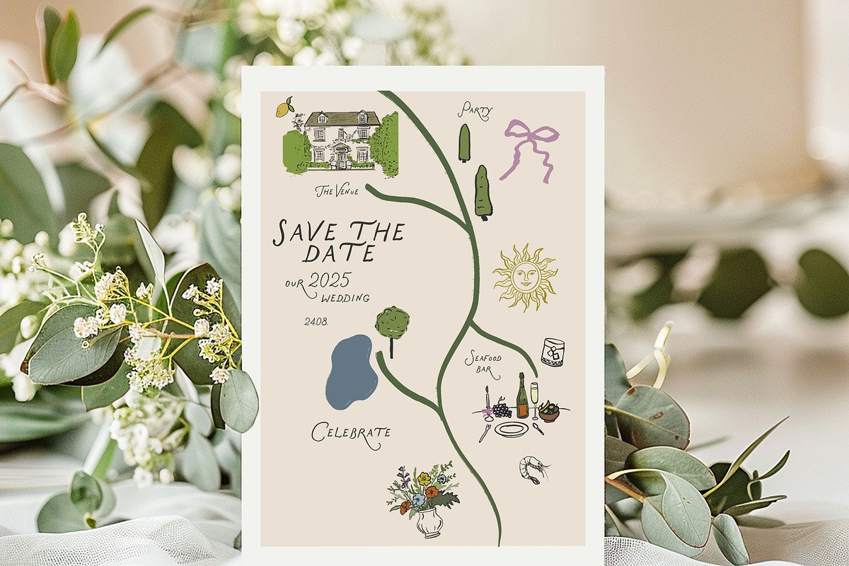 Handmade Quirky Wedding Map Creator