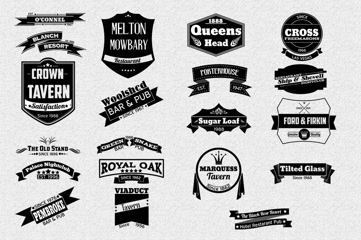 20 Retro Insignia, a Branding & Logo Template by Arys Design