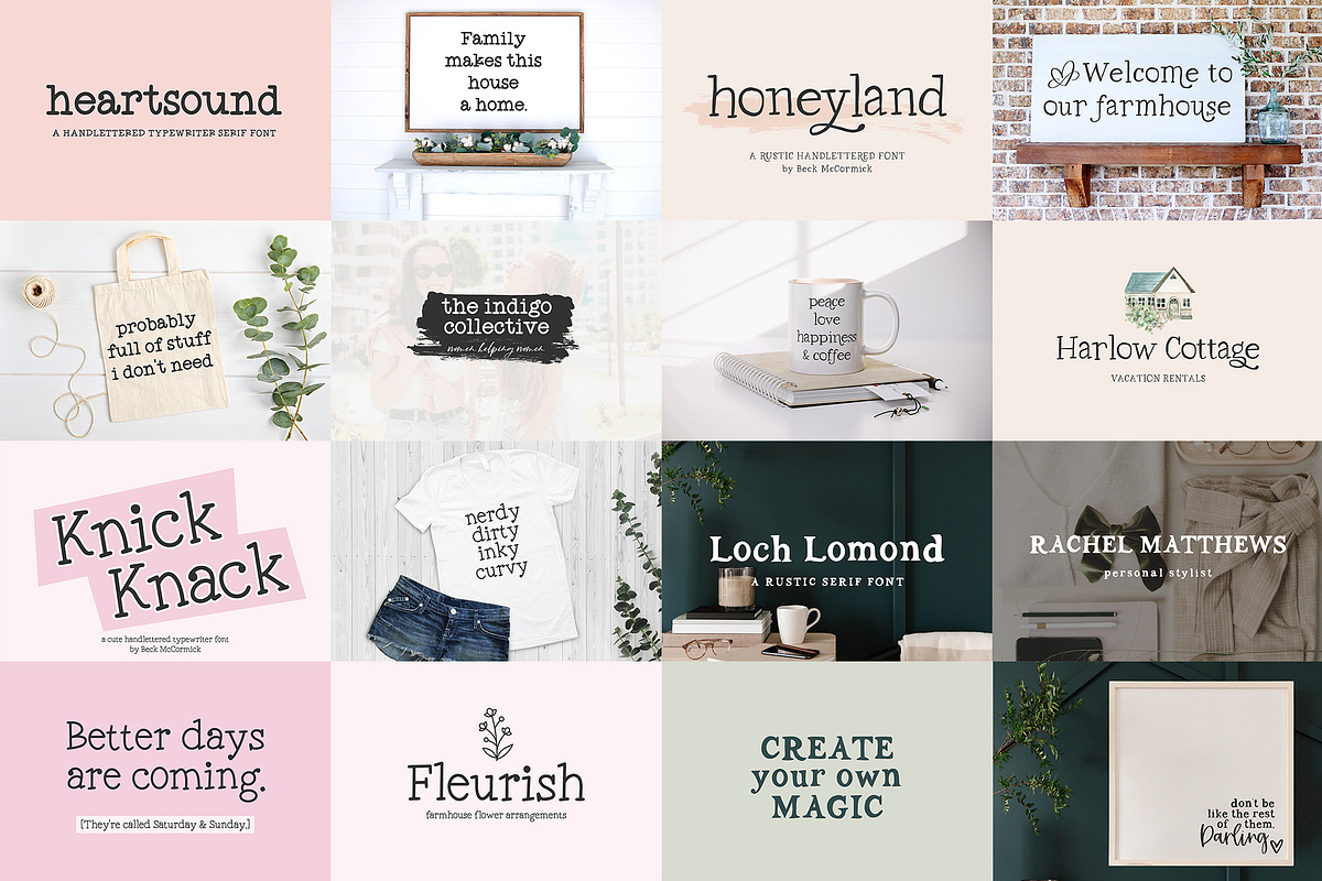 Typewriter Font Bundle, a Handwritten Font by Beck McCormick