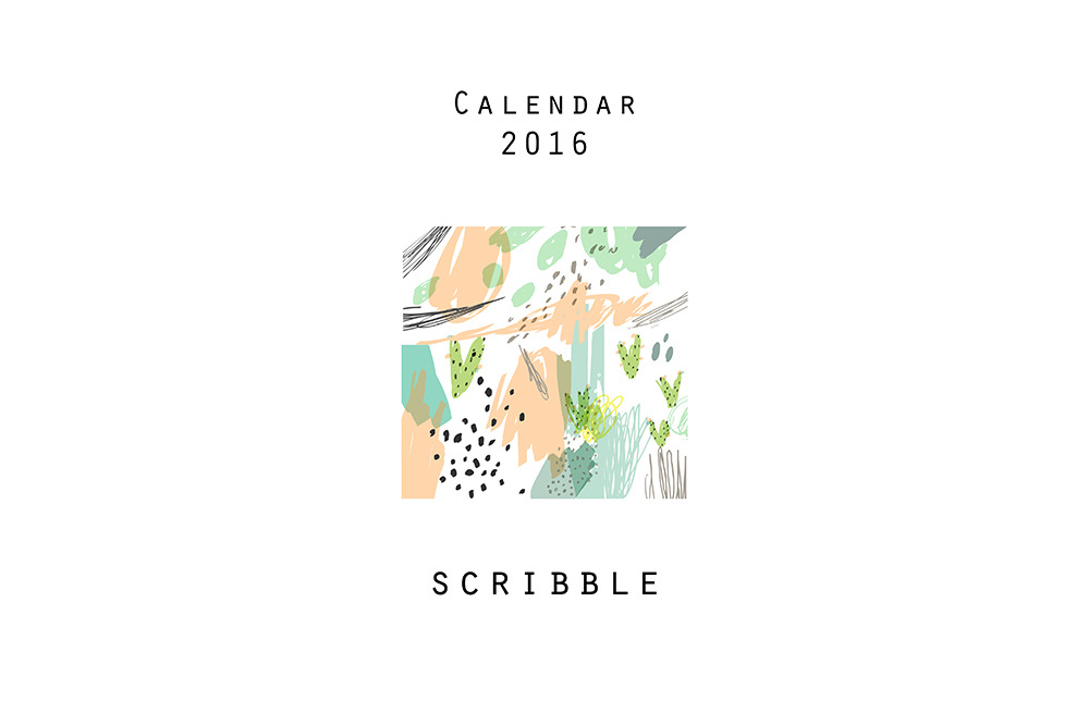 Calendar 2016. Scribble, a Work Illustration by Lera Efremova