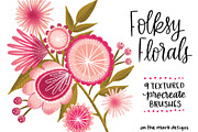 Folksy Textured Procreate Brushes, a Brush Add-On by On the Mark Designs