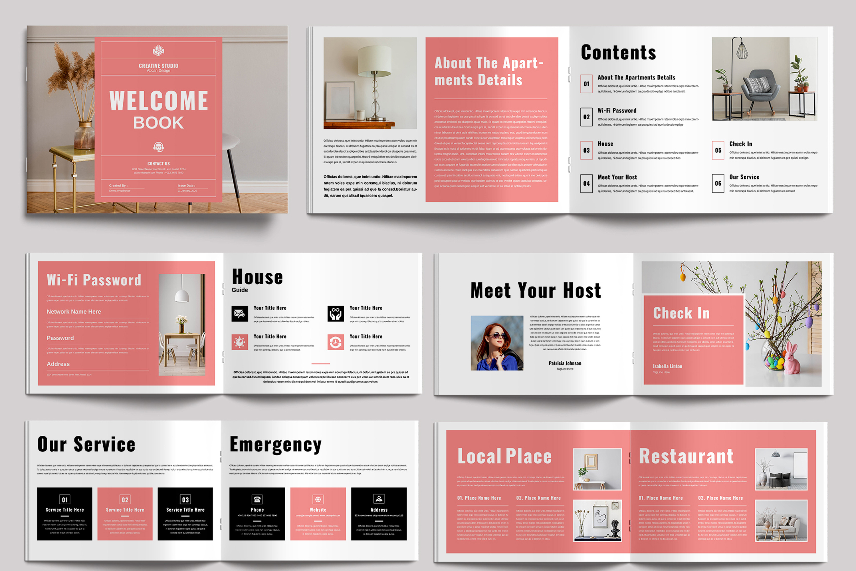 Welcome Book Layout Design Template