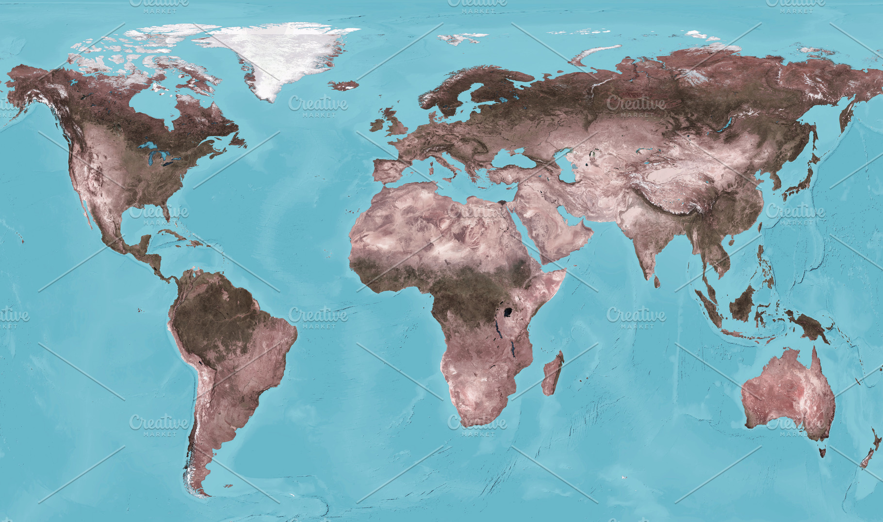 World map featuring aerial, america, and arctic, a Nature Photo by ...