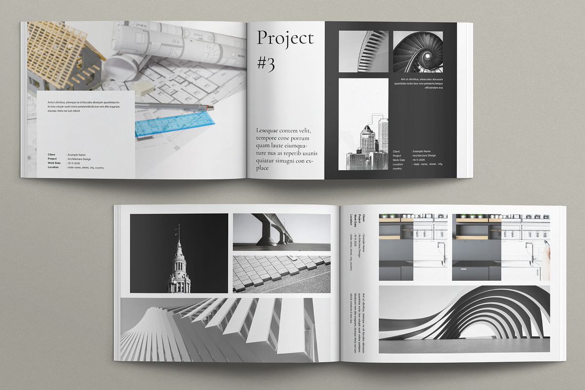 Architecture Brochure Landscape, a Brochure Template by E-Type