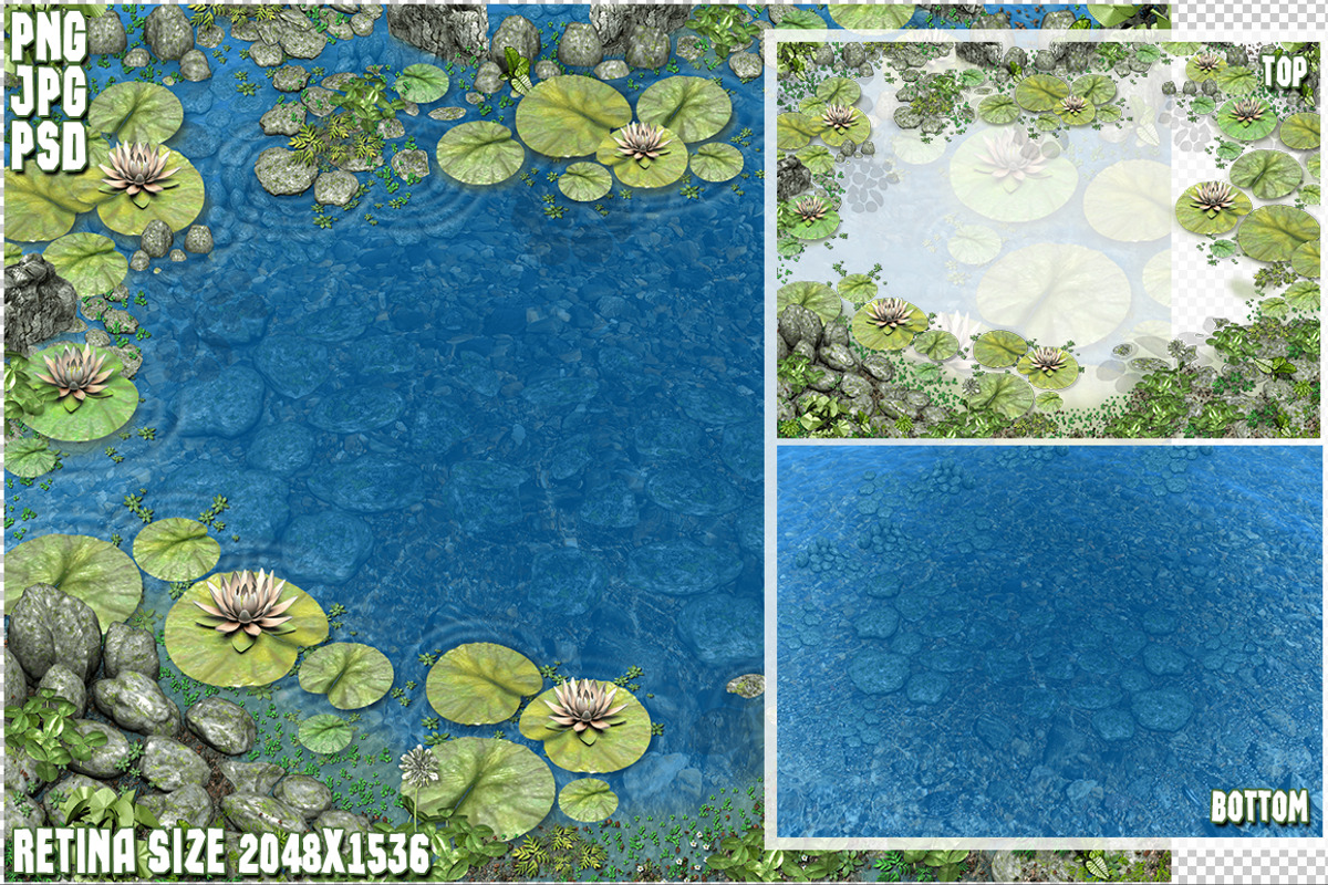 River and Pond Game Backgrounds, an Object Graphic by Beatheart ...
