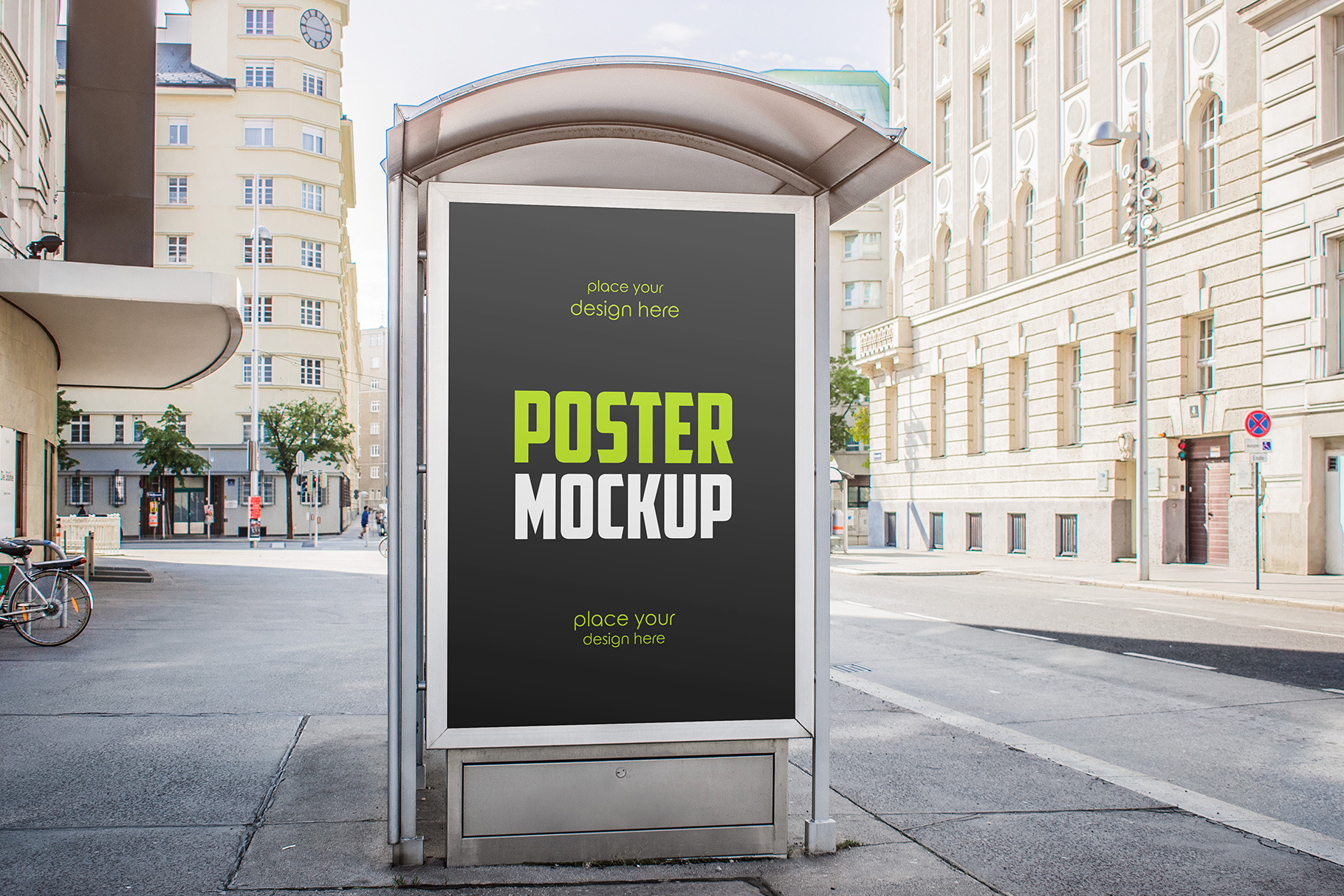 Bus Stop Poster Mockup | Creative Market