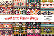 Collection Bright Aztec Patterns, a Pattern Graphic by tomuato