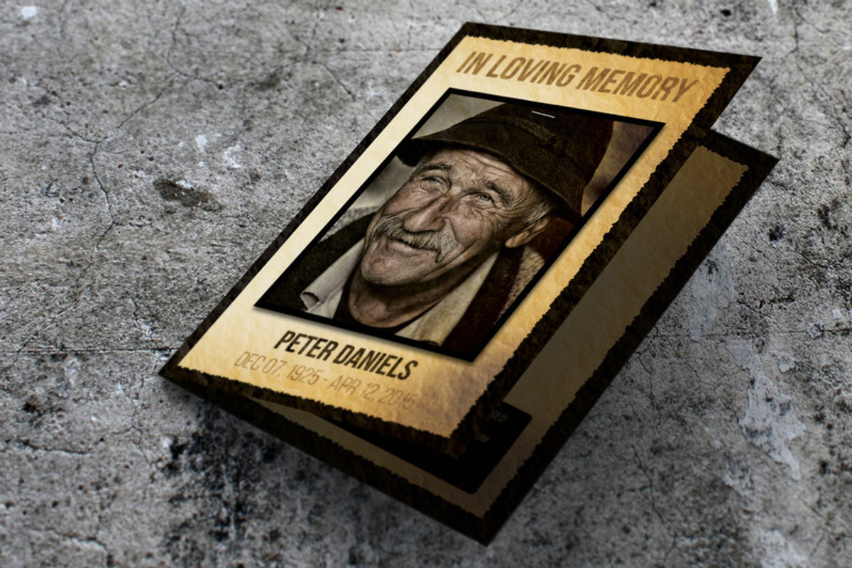 Old Style Funeral Program, a Brochure Template by Visual Impact