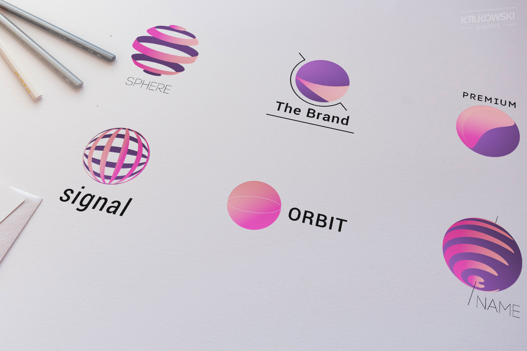 Sphere Logo Templates Set, a Branding & Logo Template by Krukowski Graphics