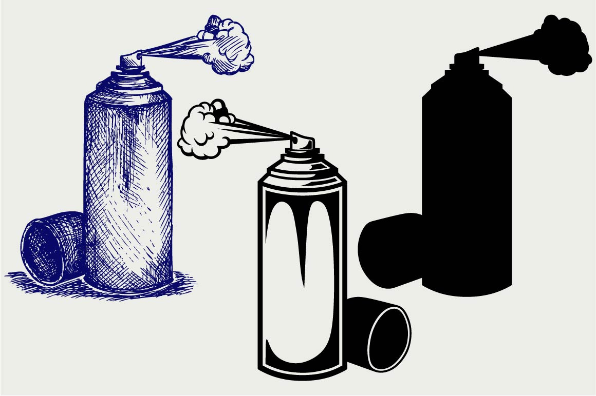 Spray paint SVG, an Outline Icon by LineworkStock