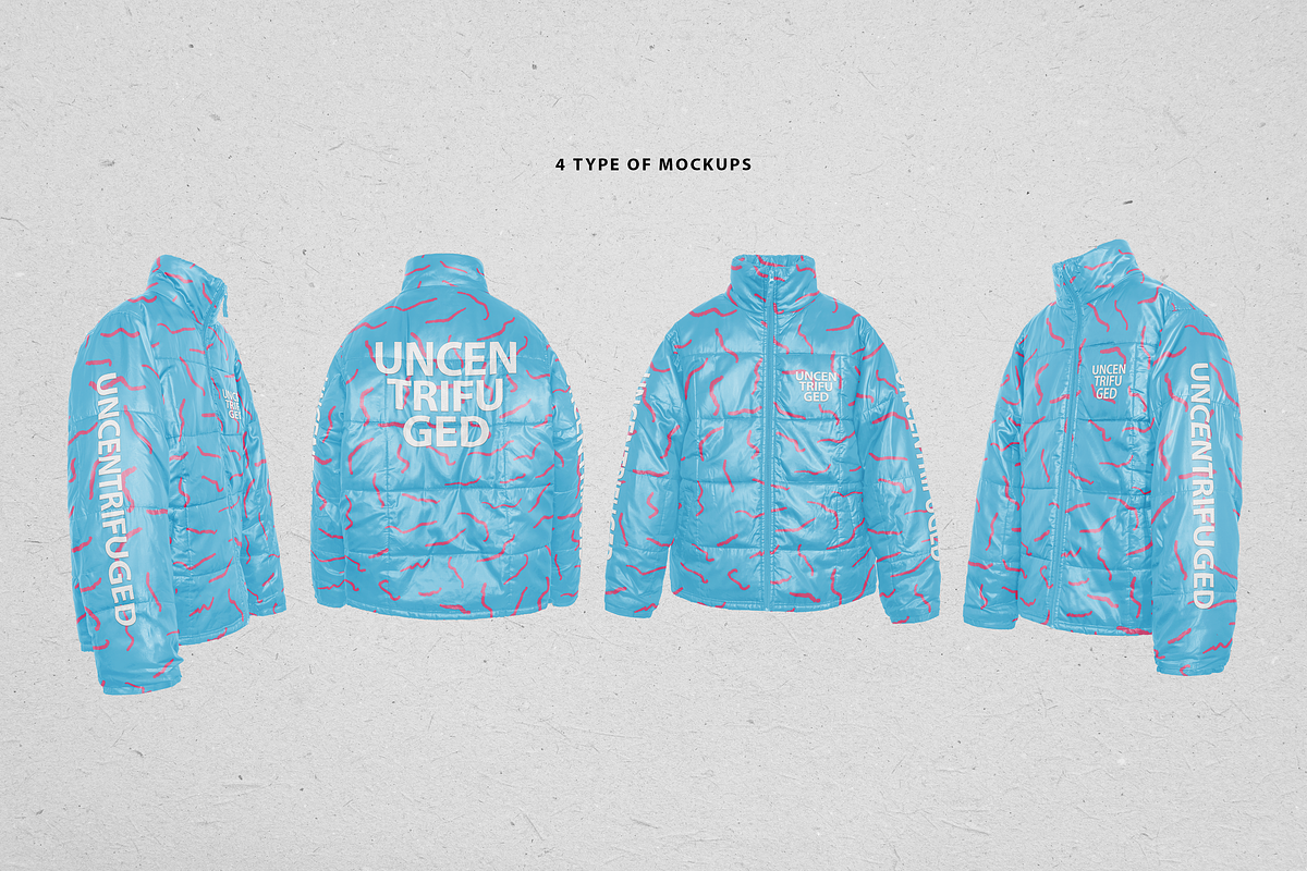 Realistic Puffer Jacket Mockup, a Hoody Mockup by Uncentrifuged Pressure
