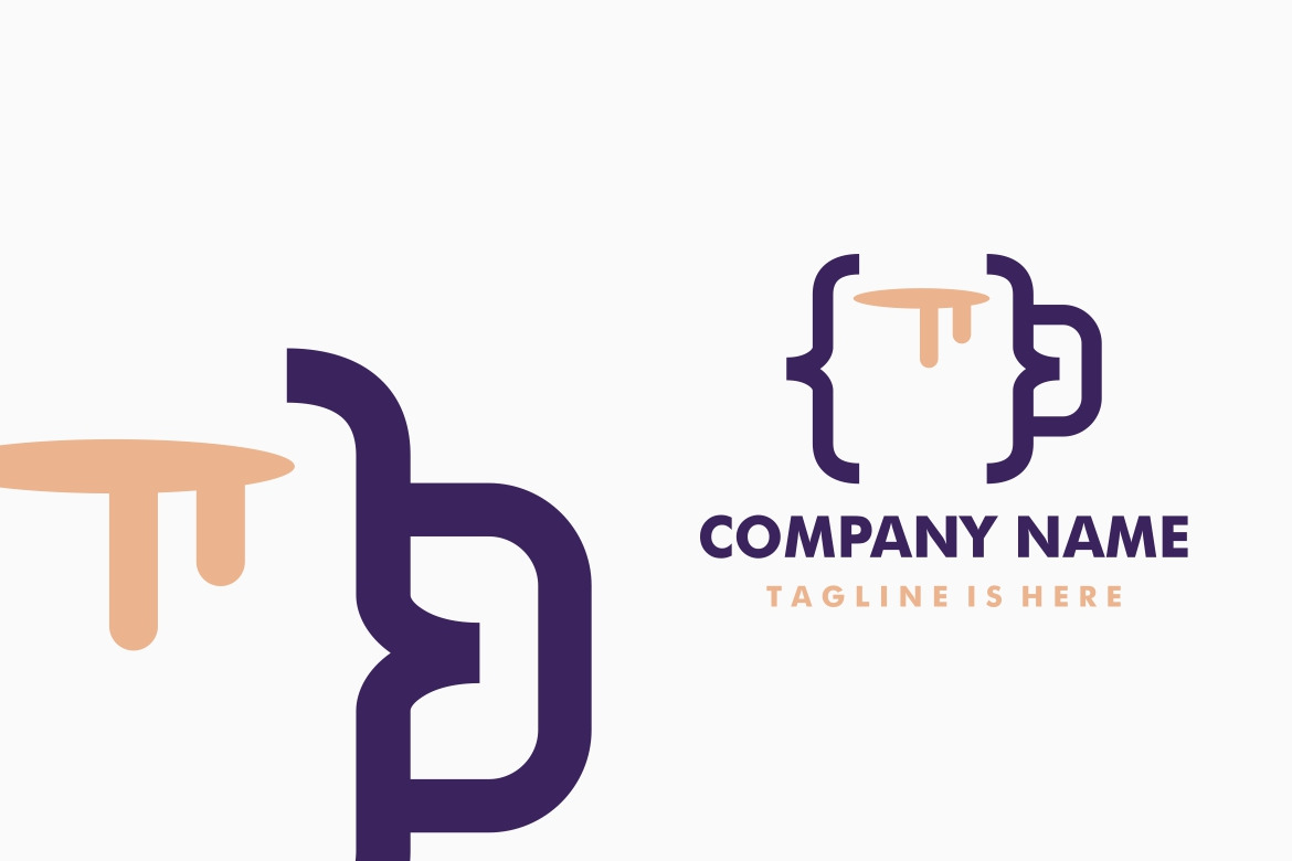 code coffee logo, a Branding & Logo Template by vastard | Creative Market