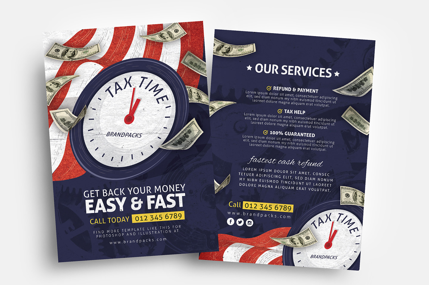 Tax Time Flyer Template, a Flyer Template by BrandPacks