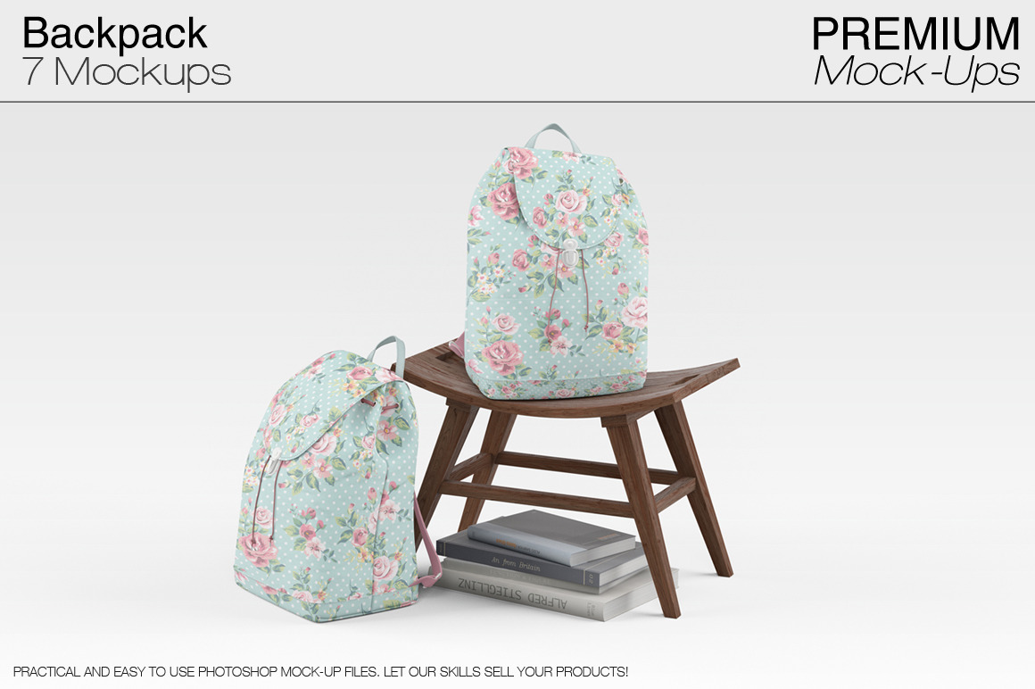 Backpack Mockups, a Product Mockup by mock-ups