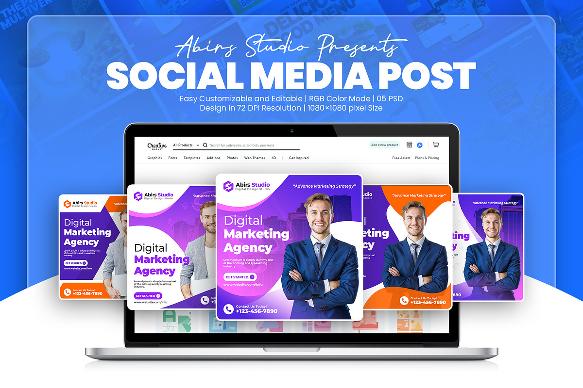 Corporate Social Media Post | Creative Market