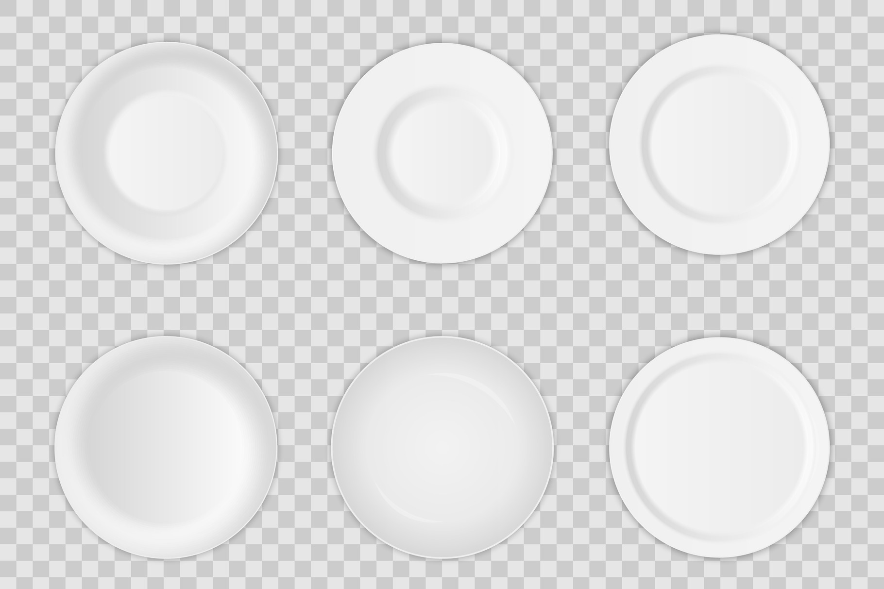 3D white round realistic plate dish., a Food Illustration by HAPPY VECTOR