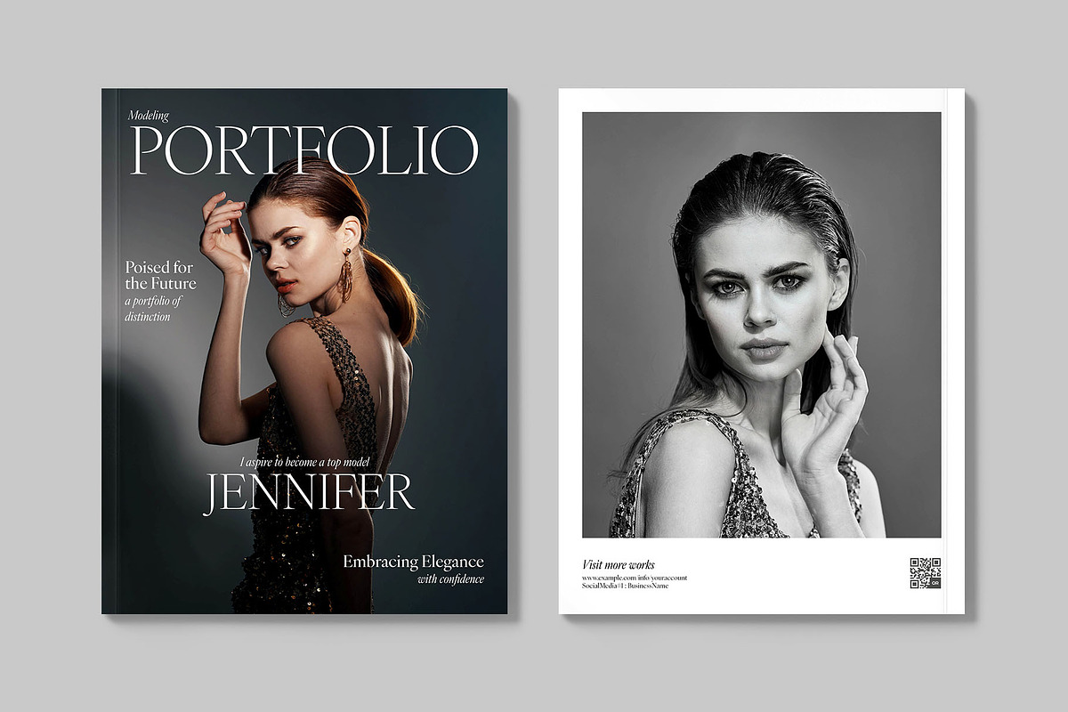 Fashion Model Photography Portfolio, a Magazine Template by BrandPacks