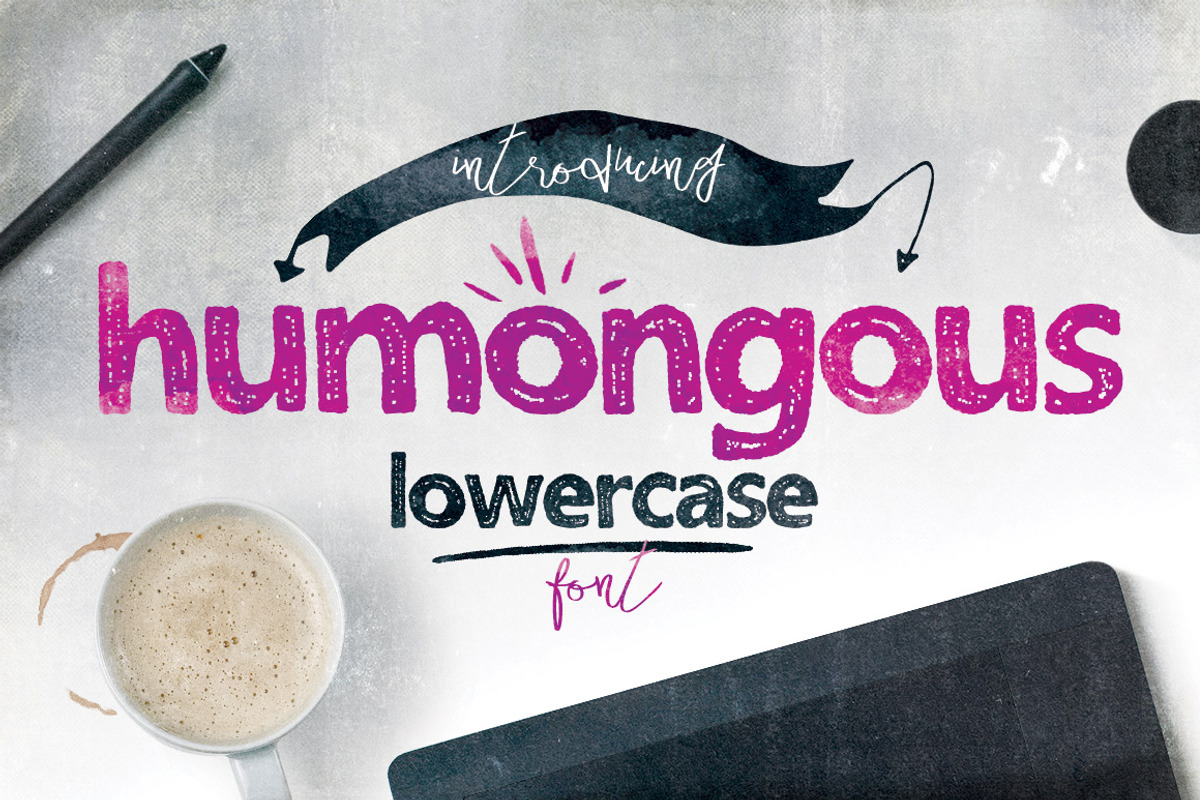 Humongous Font Typeface, a Font by Creativeqube Design