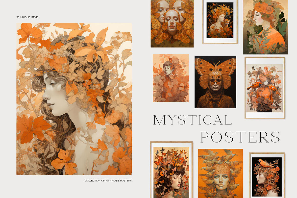 Mystical Posters Collection, a Wallpaper Graphic by Natali Batu