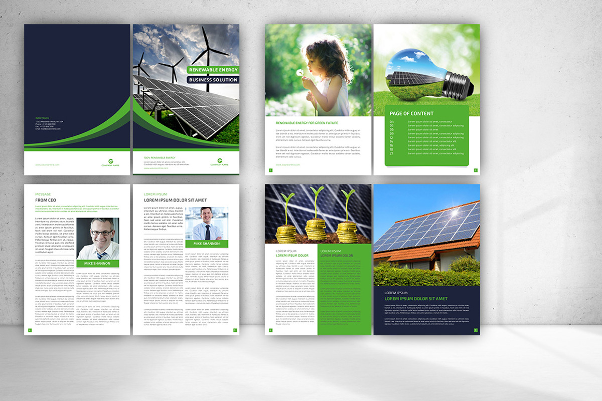 Renewable Energy Brochure Bundle, a Brochure Template by design_pick