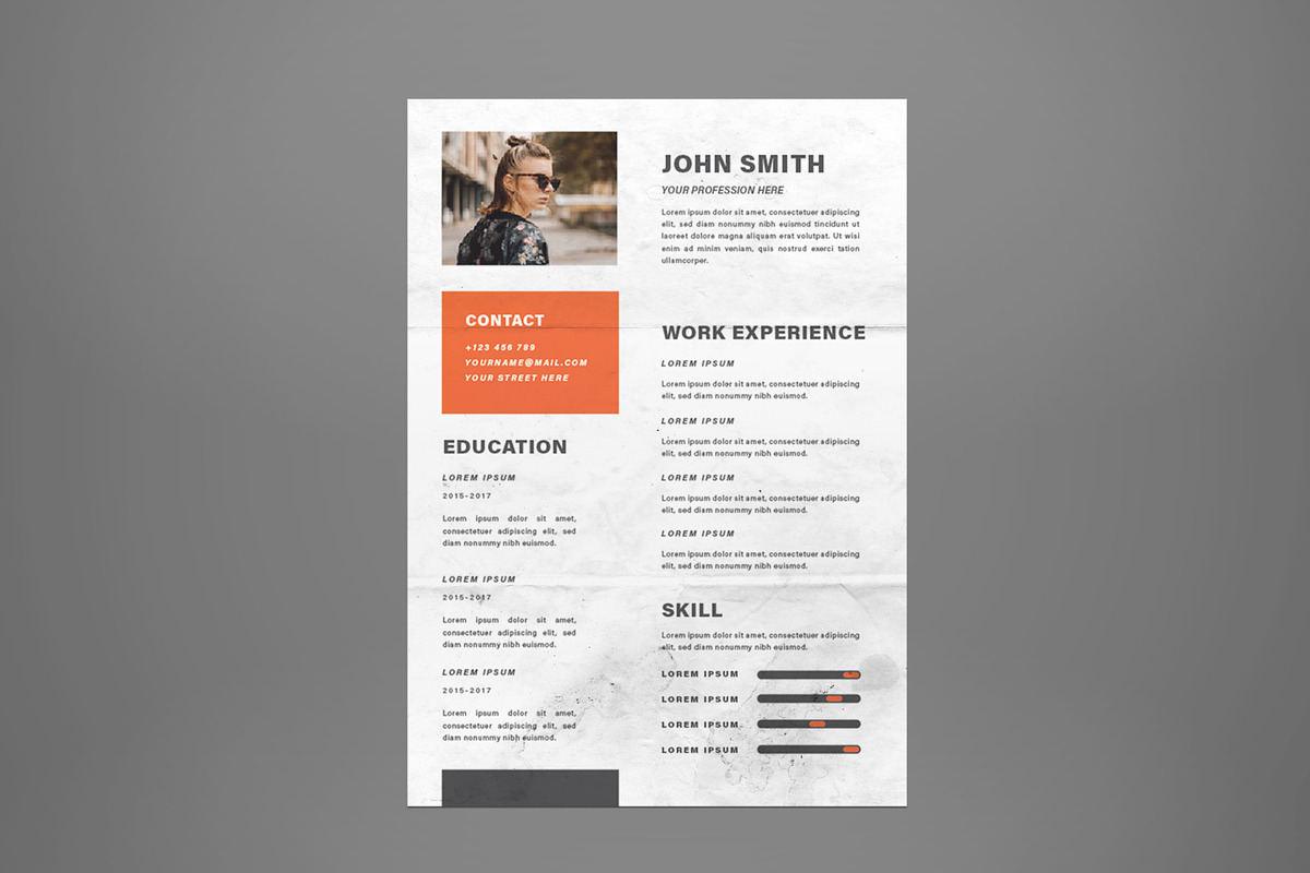 Resume Template, a Flyer Template by lilyshop | Creative Market