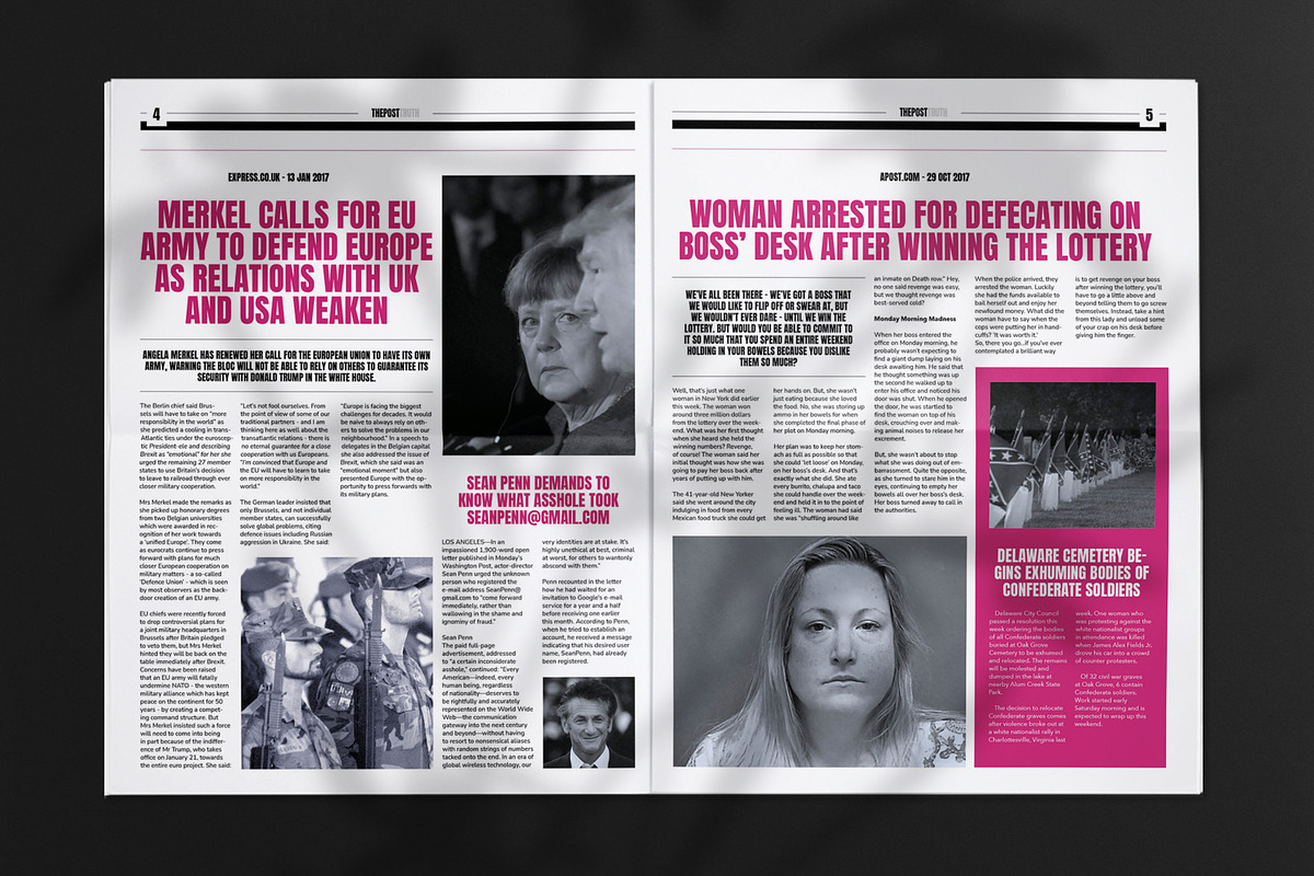 20 Page Tabloid Newspaper Template