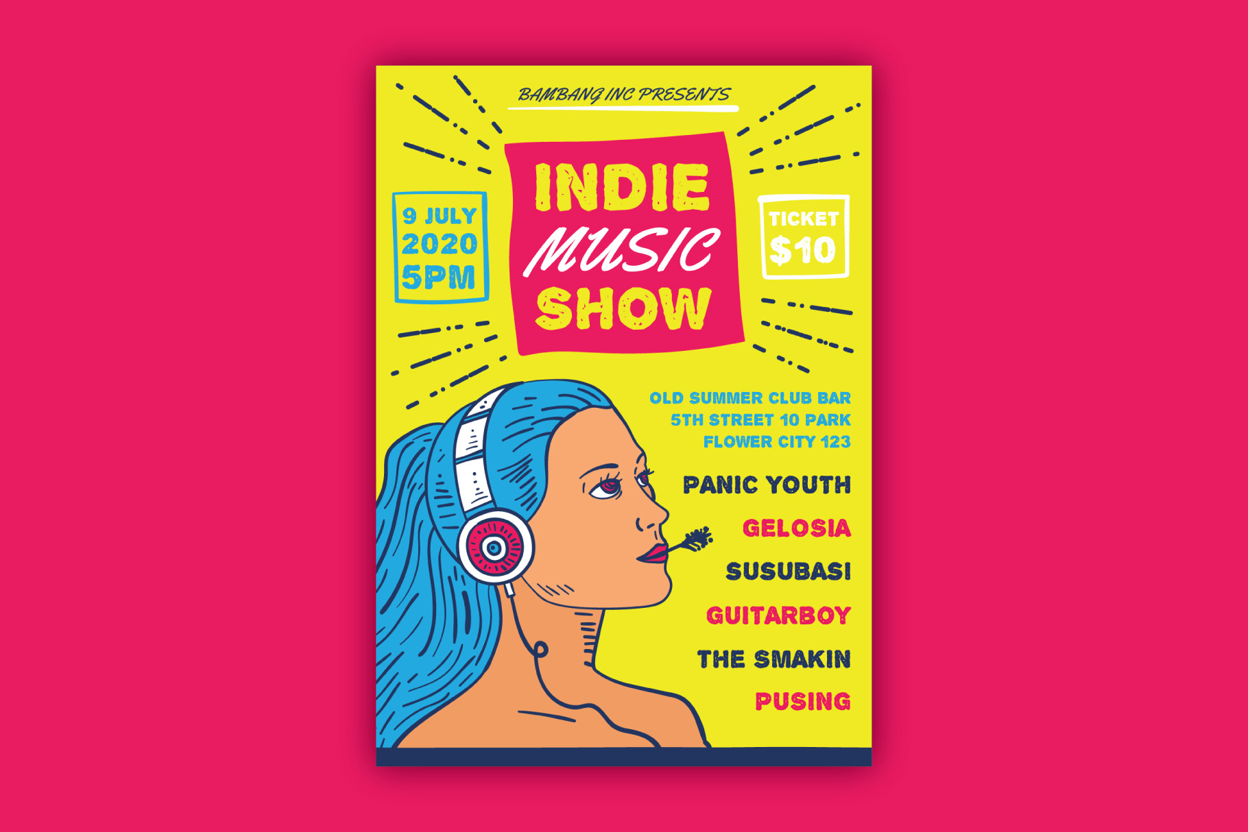 Indie Music Show Flyer | Flyer Templates ~ Creative Market