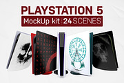 PlayStation 5 Console Kit Mockup, a Device Mockup by Qaleb Studio