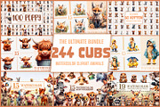 244 Mega Cute Animals Cub Bundle, an Object Graphic by SharpMarketplace