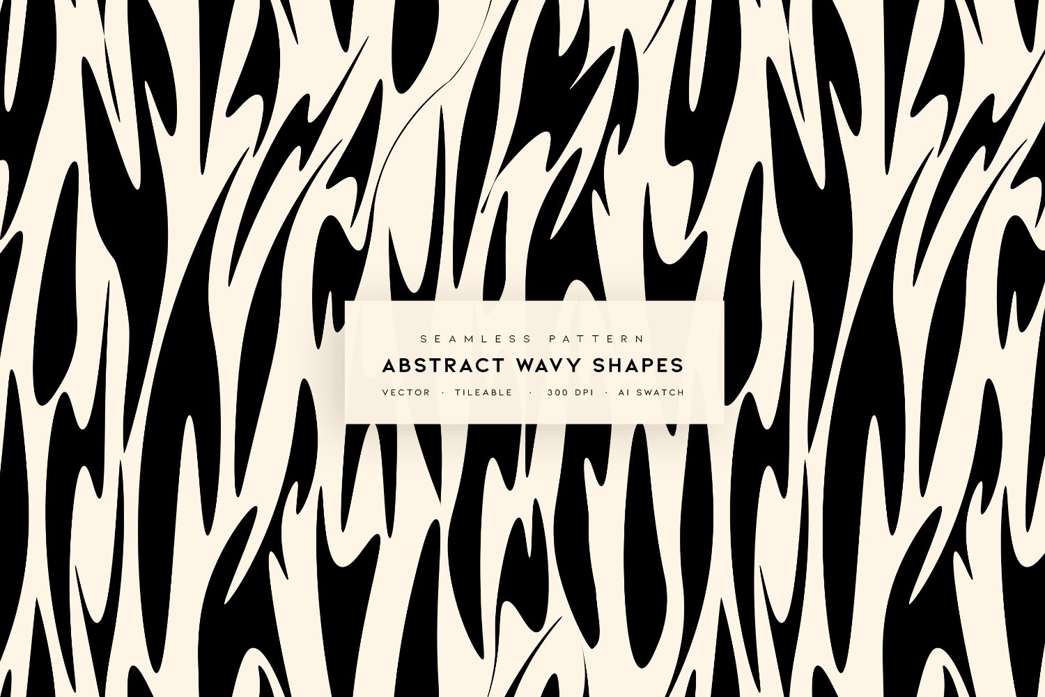 Abstract Wavy Shapes | Vector Print, a Pattern Graphic by MalyskaStudio