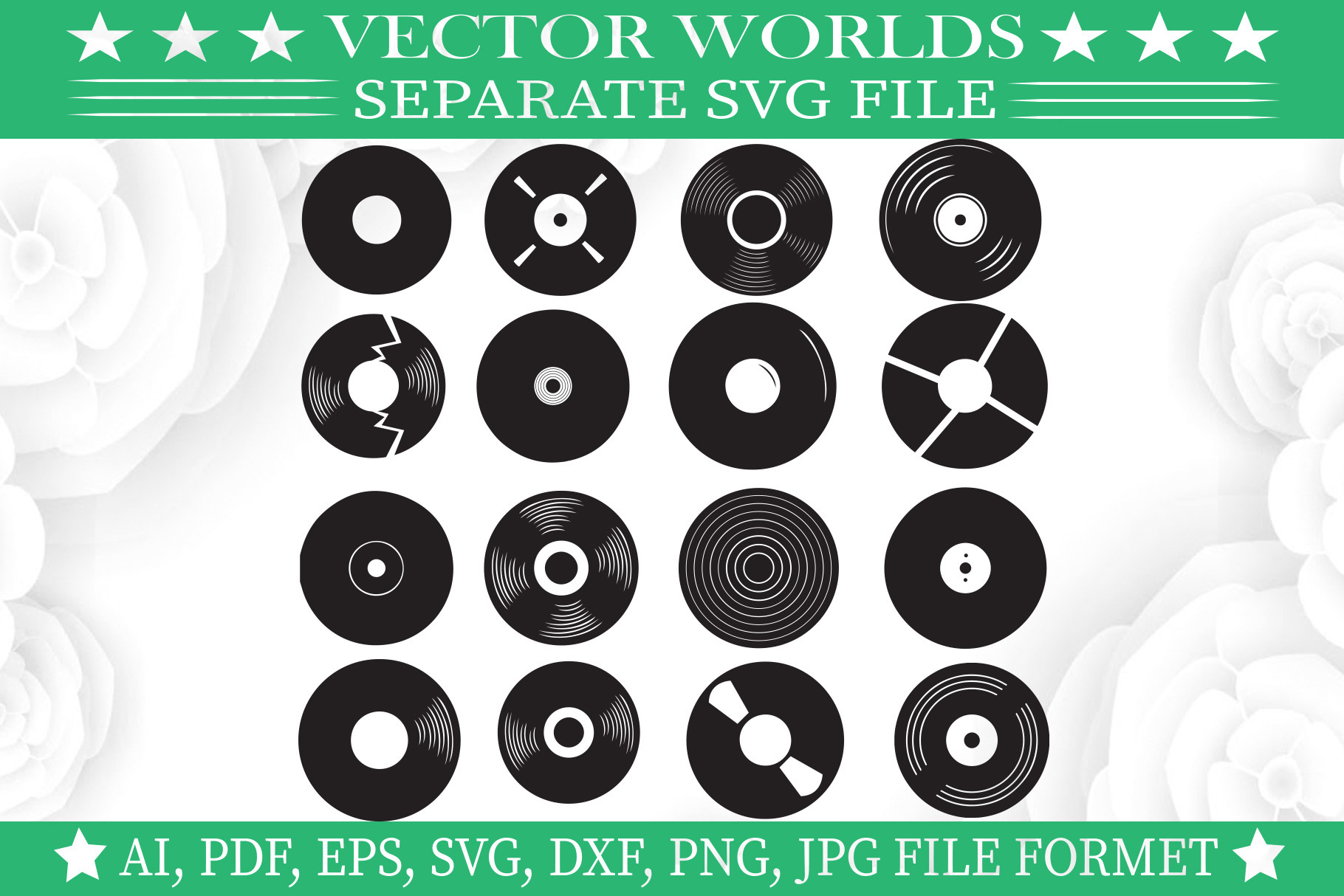 Vinyl Record Svg, Vinyl, Record Svg, an Object Graphic by VectorWorlds