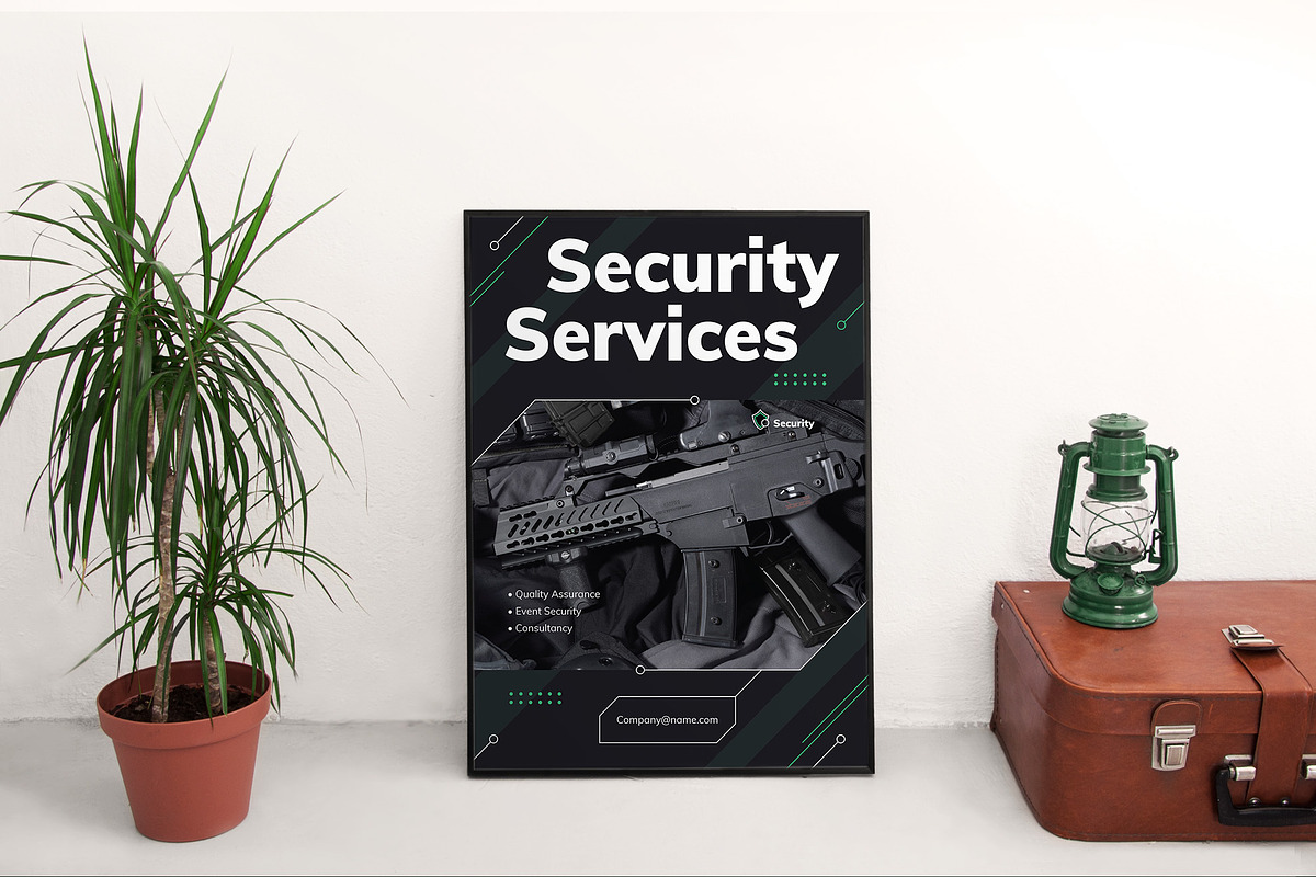 Security Services Poster, a Flyer Template by TemplatesNow!