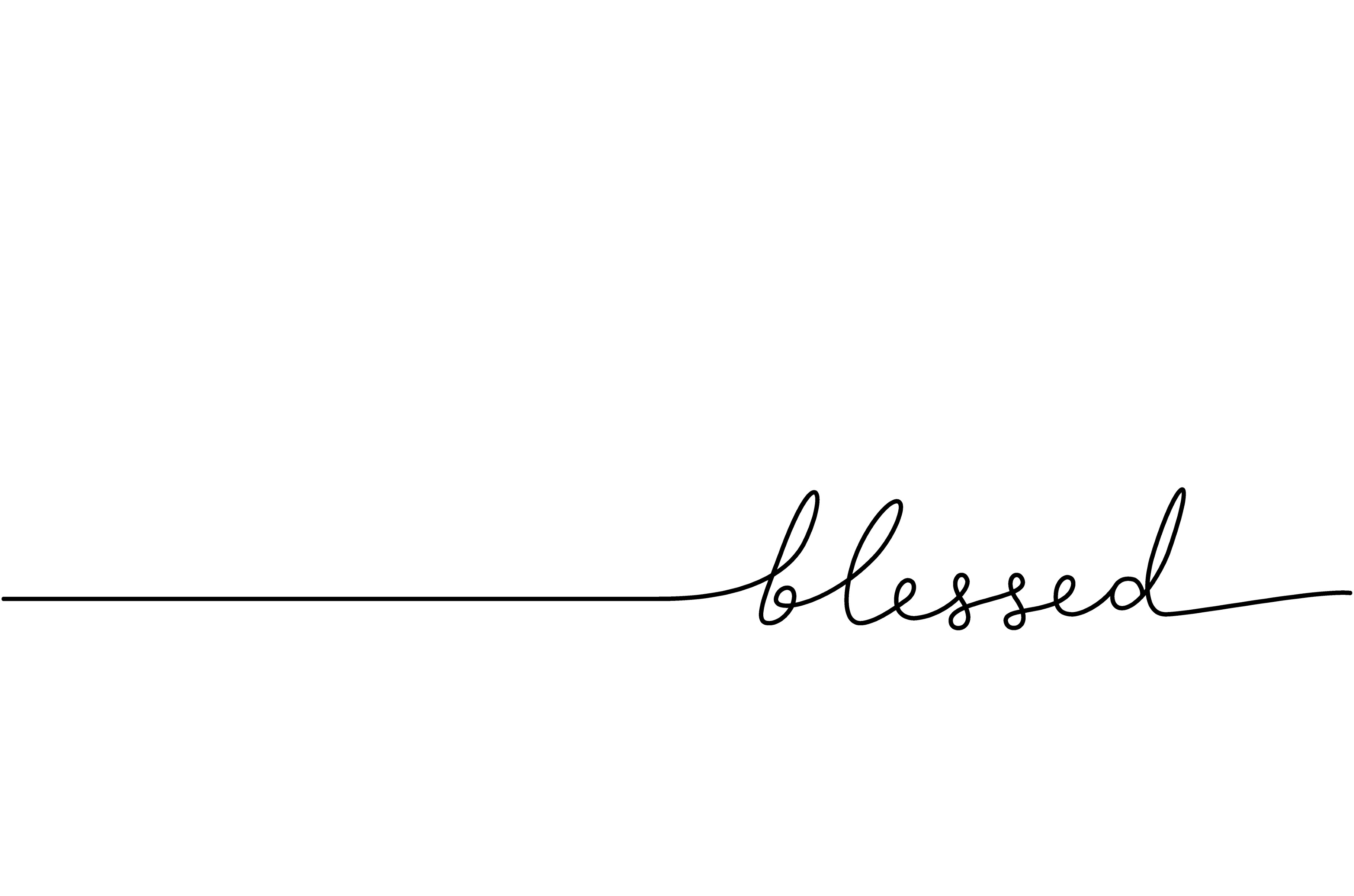 Blessed word - continuous one line, a Texture Graphic by GraphiShop