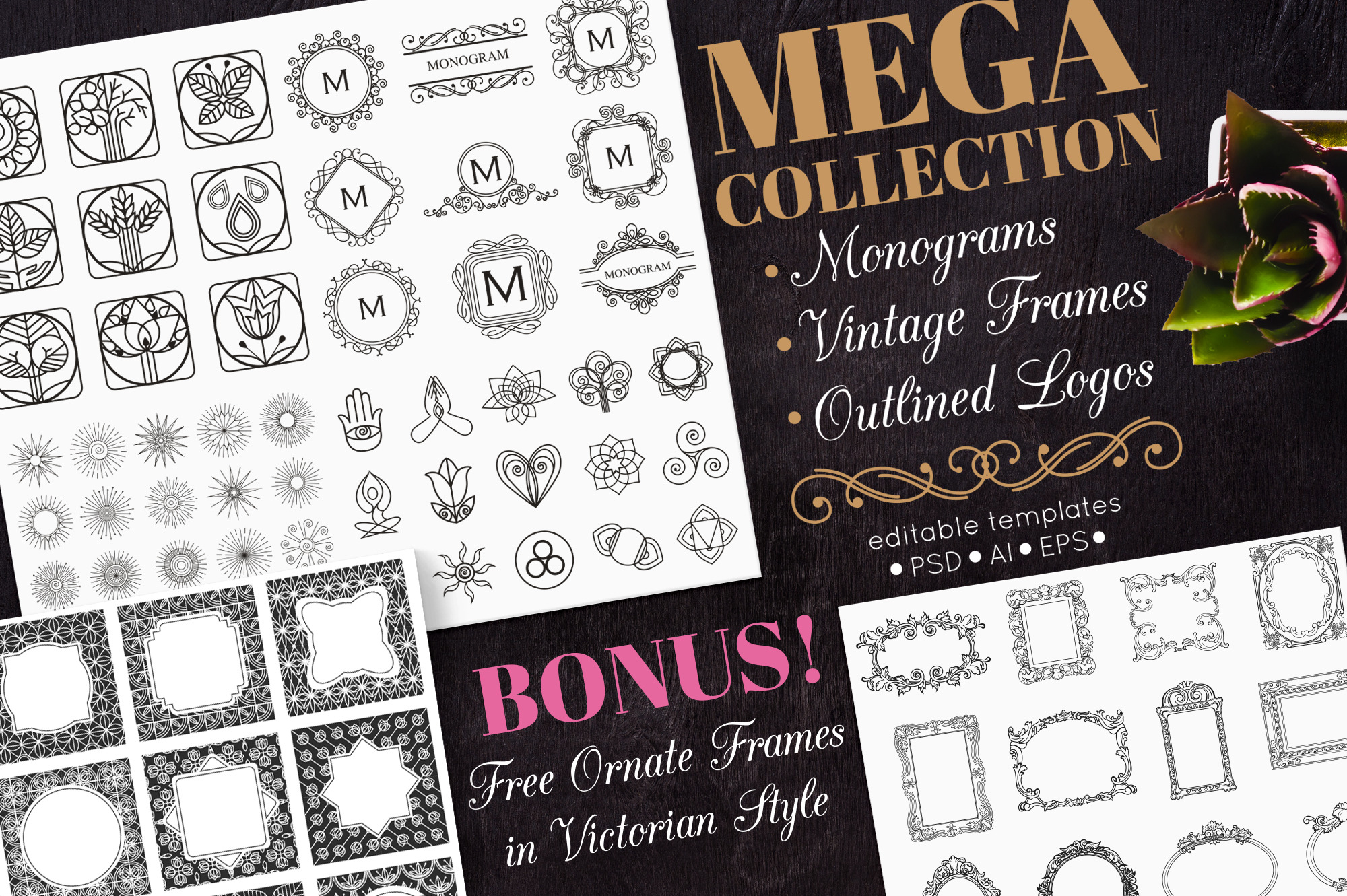Mega Collection of Ornate Monograms, an Object Graphic by Anna Zakharchenko