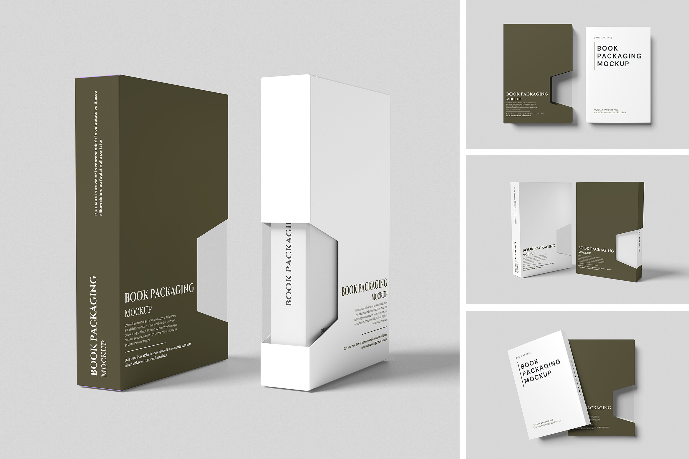 Book Packaging Mockup, a Books & Magazine Mockup by xavier_studio