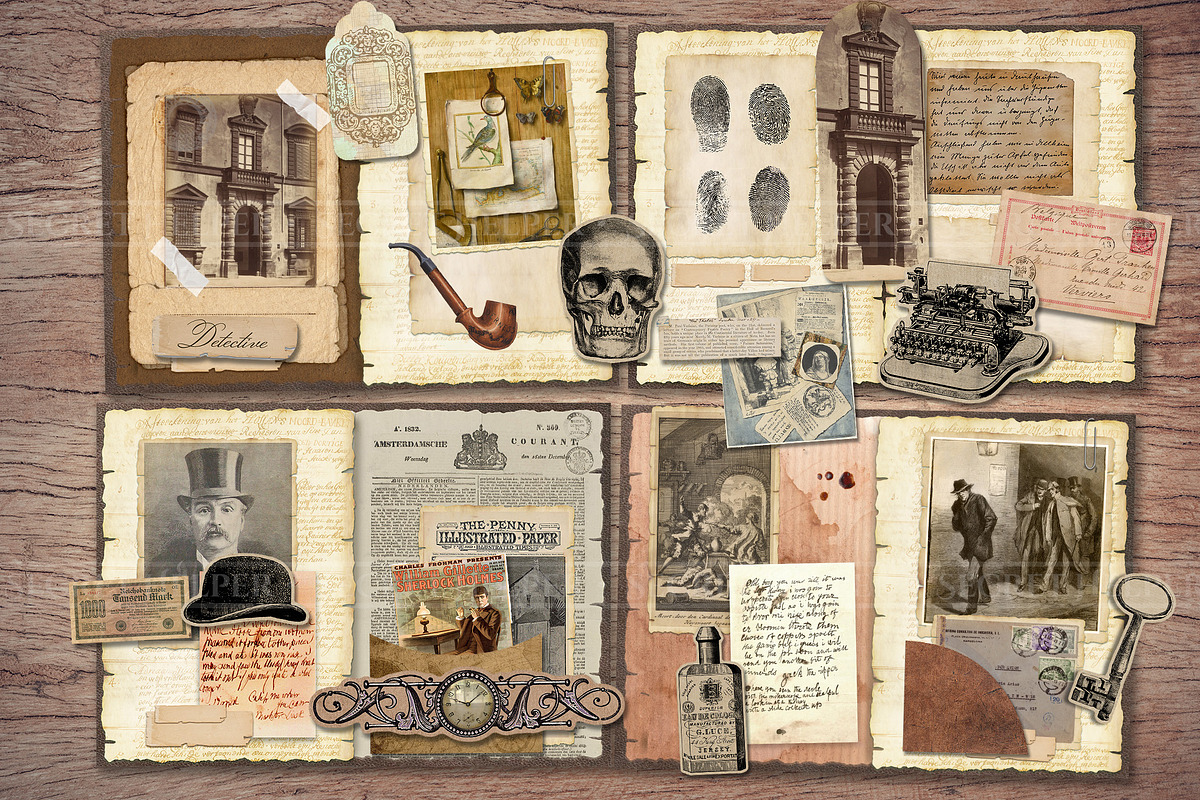 Detective Scrapbooking Kit, an Illustration by Secret Helper