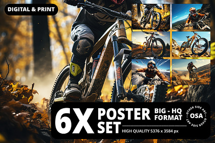 Mountain Bike Ride Poster, a Sport Illustration by Other Side Art