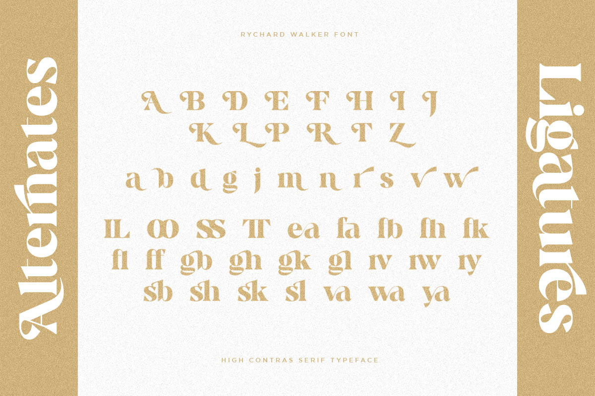 Rychard Walker | Modern Serif Font, a Serif Font by Pentagonistudio