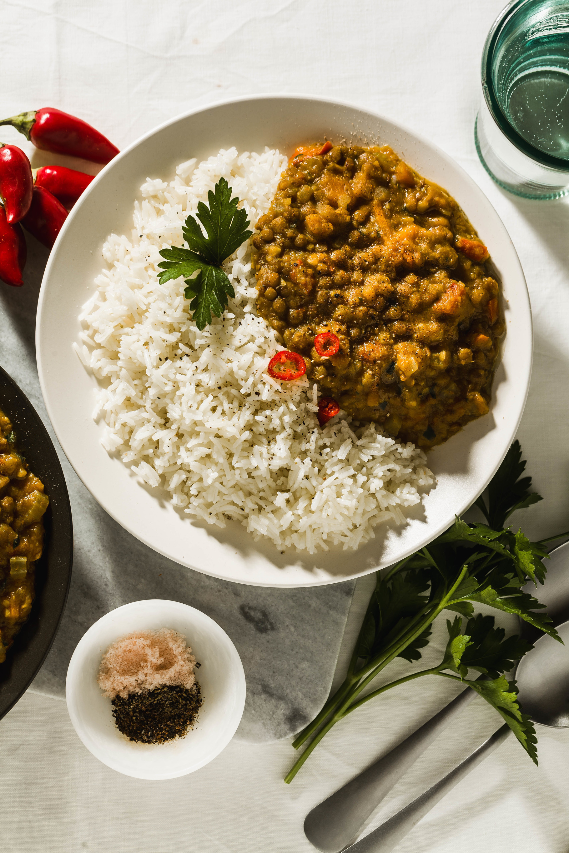 Basmati rice with curry from vegetab containing curry, rice, and food ...