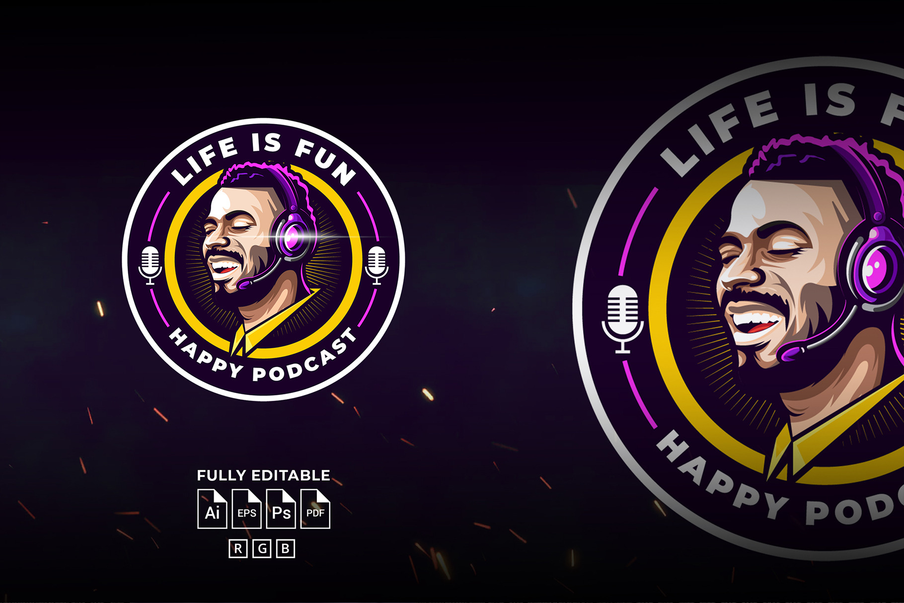 Podcast Logo Design, a Branding & Logo Template by Modaldesain