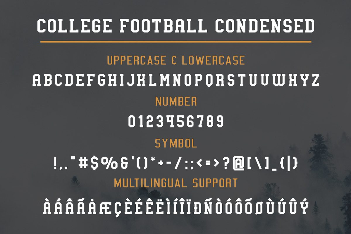 College Football Font, a Font by GlitzyGrapix