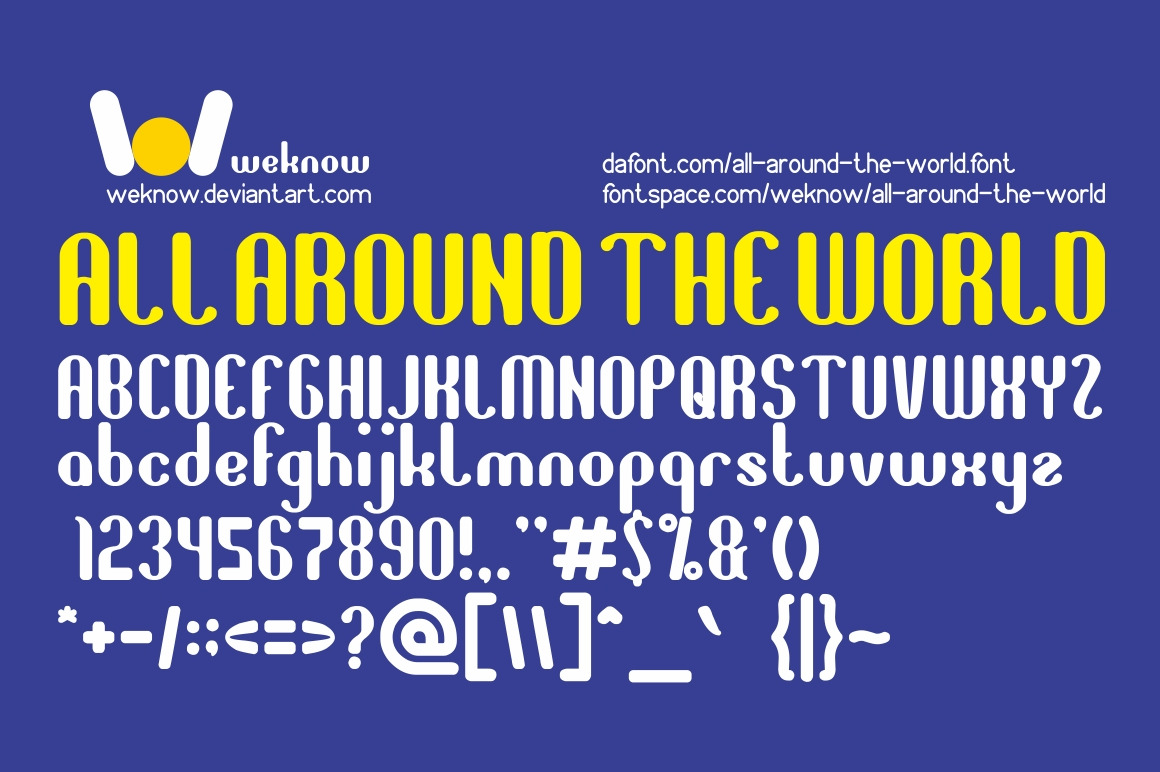 all around the world font | Creative Market