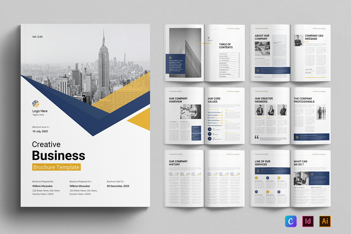 Business Brochure Design Template, a Brochure Template by E-Type