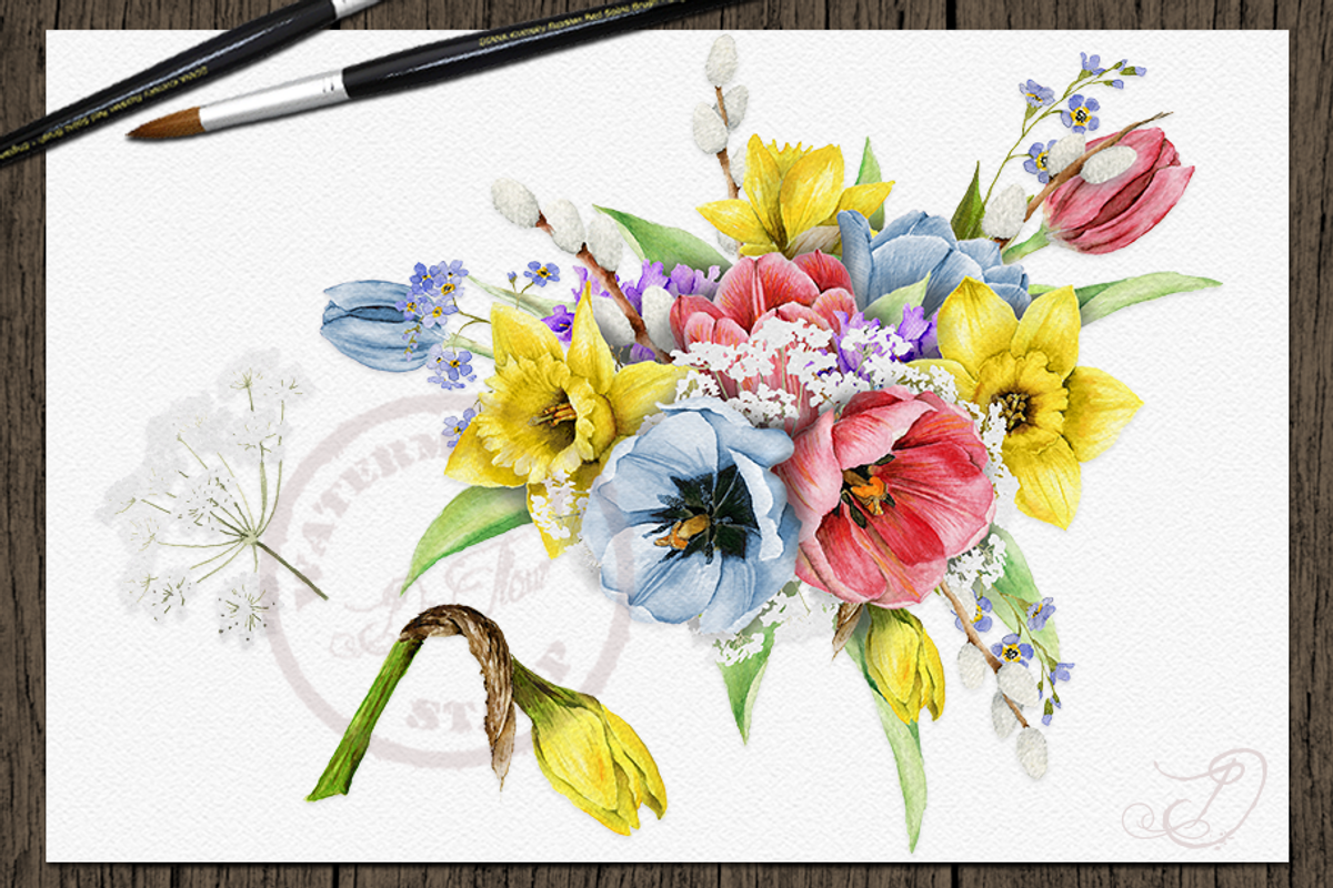 Spring Flowers Illustration, a Decorative Illustration by DioFlow