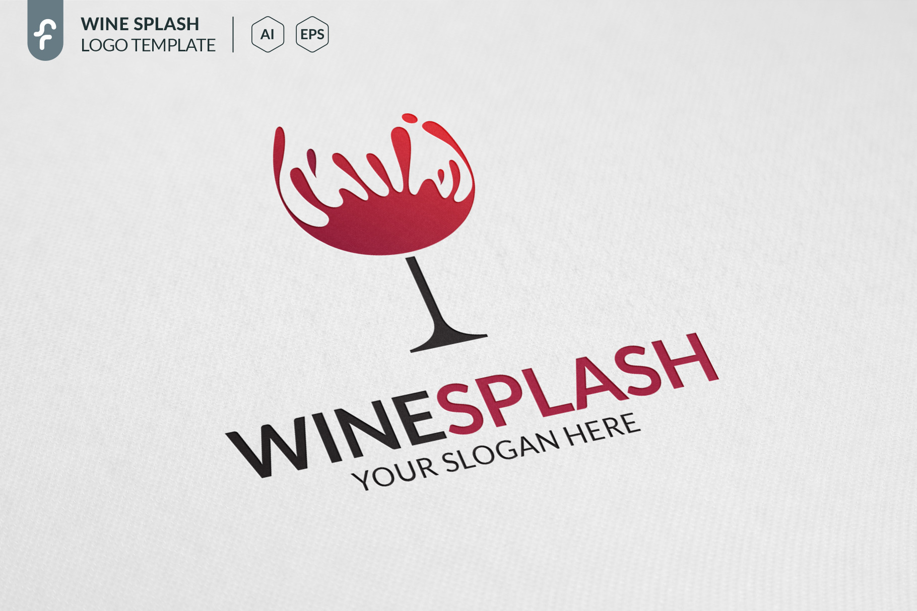 Wine Splash Logo, a Branding & Logo Template by ft.studio