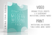Complete Modern Wedding Pack, an Invitation Template by Enchanted ...