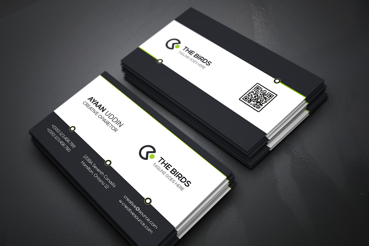 Circle Business Card, a Business Card Template by Genereux Art